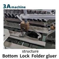 China SHH 800AG-2 Automatic Bottom Lock Box Side Pasting Machine for Small Corrugated Boxes 800mm for sale
