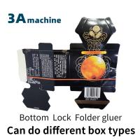 China SHH 800AG-2 Automatic Bottom Lock Coffee Cup Sleeve Folder Gluer Machine with Design for sale