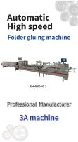 China 800mm Max Size SHH 800AG-2 Automatic Corrugated Flexo Folder Gluer for Cigarette Box for sale