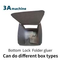 China 800mm Max Size Automatic Bottom Lock Folder and Gluer Machine for Cardboard 250g-650g for sale