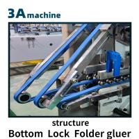 China Mechanical Driven SHH800AG-2 Automatic Bottom Lock Press Flexo Folder Gluer 800mm for sale