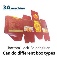 China SHH 800AG-2 Automatic Bottom Lock Flexo Folder Gluer for Bottom Folding Boxes 800mm for sale