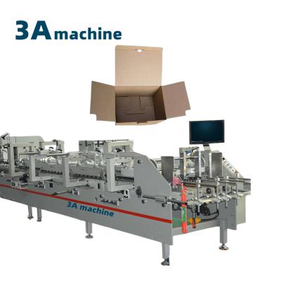 China 3A PLC CQT900YG-2 Pre-Folded Automatic Box Making Folder Gluer Machine for Pasting Boxes for sale