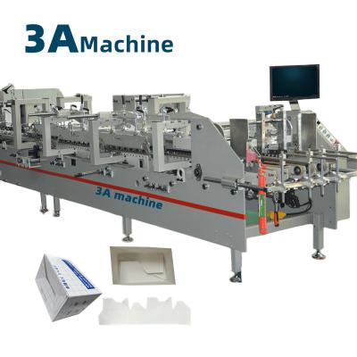 China CQT 900YG-2 Pre-Folded Bottom Lock Carton Folder Pasting Gluing Machine for Packaging for sale