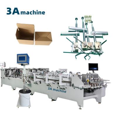 China CQT 900YG-2 Pre-Folded Bottom Lock 4 6 Corner Automatic Folder Gluer Machine for Cartons for sale