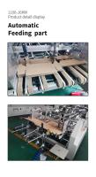 China 1100 JGKW Corrugated Box Dual Lock Bottom Carton Folder Gluing Machine 400mm for sale