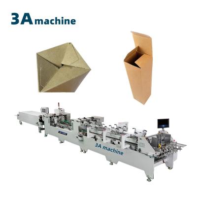 China Cardboard and Corrugated Box Dual- Lock Bottom Glue Gun Machine with Feeder Alignment for sale