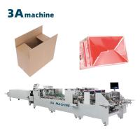 China Paper Material 250g-650g Dual Lock Bottom Gluing Machine for Corrugated Box Folding for sale