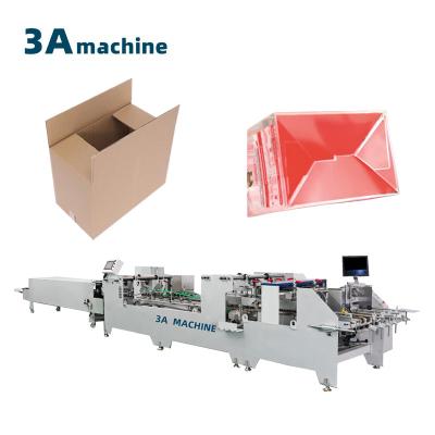 China Paper Material 250g-650g Dual Lock Bottom Gluing Machine for Corrugated Box Folding for sale