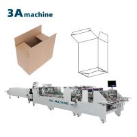 China Dual Lock Bottom Gluing Machine for Cardboard Corrugated Boxes 3500kg for sale