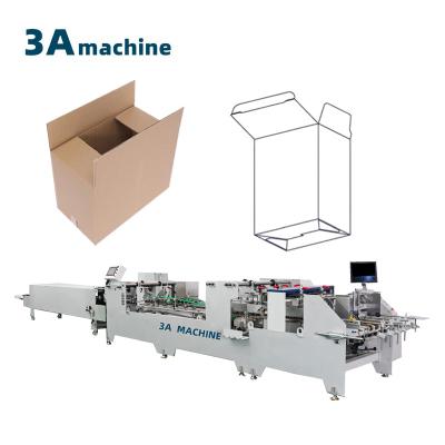 China Dual Lock Bottom Gluing Machine for Cardboard Corrugated Boxes 3500kg for sale