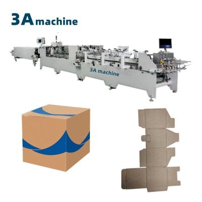 China 380V Corrugated Box Dual- Lock Bottom Paper Box Folder Gluer Machine for and 2-3 Layers for sale