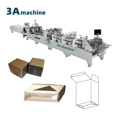 China JGKW 1100 Dual Lock Bottom Folder Gluer with Glue Spreader for Straight and Lock Bottom Boxes for sale