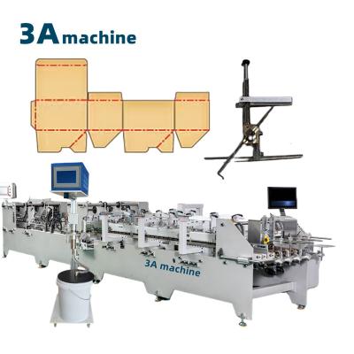 China CQT900YG-2 Pre-folded Bottom Lock Folder Gluer Machine 2200 kg for HRB Soap Packaging for sale