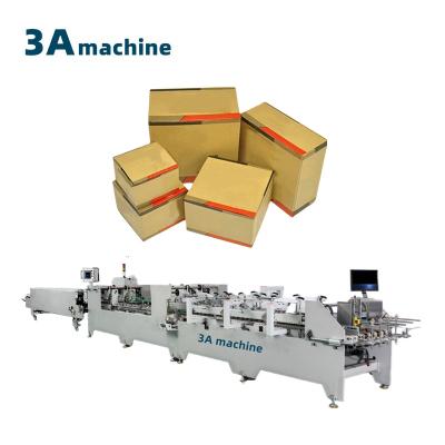 China 3700 kg Capacity Dual Lock Bottom Paper Pasting Glue Gluing Machine for Corrugated Box for sale