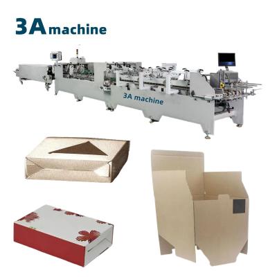 China 1300 JGKW Cardboard Corrugated Box Dual Lock Bottom Glue Machine for Dual Glue Gun 1300mm for sale