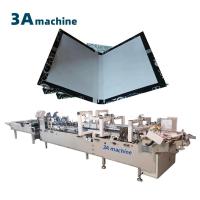 China 8.25M*1.2M*1.3M Automatic Book Cover Double Side Pasting Machine 650mm Maximum Size for sale