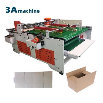 China CQT-1500JGKW Semi-Automatic Folder Gluer Gluing Machine for File Folder Corrugated Box for sale