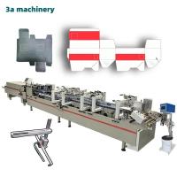 China Total length 9.6m automatic lock bottom folder gluer for cardboard box folding machine for sale