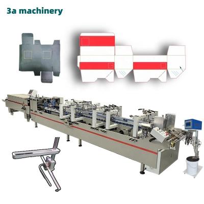 China Total length 9.6m automatic lock bottom folder gluer for cardboard box folding machine for sale