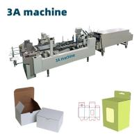 China Automatic Folder Gluer Machine CQT-800 for Cardboard Corrugated Box Cold Glue Spraying 15-75cm for sale