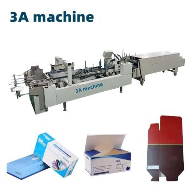 China CQT-800 Box Folder Gluer Machine 3.5m x 1.1m x 1.4m for Straight Line Box Folding and Gluing for sale