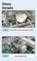 China PLC Controlled CQT-800 Automatic Folder Gluer Machine for Cardboard and Corrugated Boxes for sale