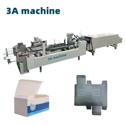 China 3A PLC CQT 800 Heavy Duty Folder Gluer for Cardboard Corrugated Straight Line Boxes 15-75cm for sale