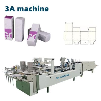 China Automatic Box Folder Gluer Machine CQT 800 for Corrugated Cardboard 15-75cm Paper Size for sale