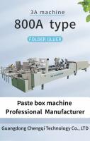 China CQT 800 Automatic Folder Gluer for Cardboard and Corrugated Boxes 15-75cm Paper Size for sale