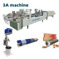 China CQT-800 Aluminum Foil Tin Foil Box Folding Gluing Machine with Cold Glue Spray Gun for sale