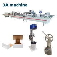 China CQT-900 Automatic Adhesive Head Spray Gun Cardboard Box Gluing Machine for Box Making for sale