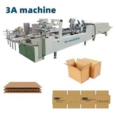China PLC Controlled CQT-800WK-1 Corrugated Paper Box Folder Gluer Machine for Box Packaging for sale