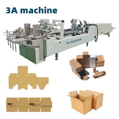 China CQT-800 WK-2 Small Carton Box Folding Pasting Machine for E Flute Corrugated Paper 20-75cm for sale