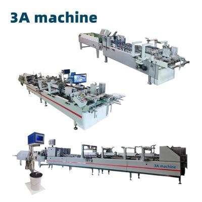 China Side Glue Folder Gluer Machine for Straight Line Box Bottom Lock 10.0m*1.2m*1.3m for sale