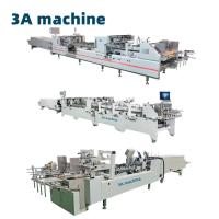 China Pneumatic Folder Gluing Machine for 4 Corner 6 Corner Box Driven Type 110V 220V for sale