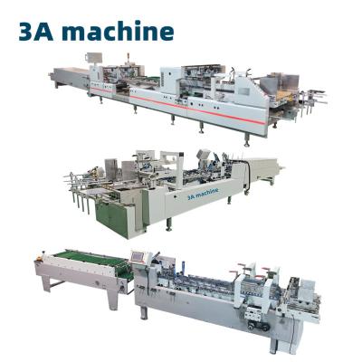 China PLC Controlled Folder Gluer Machine for Corrugated Cardboard Boxes 200g to 650g Paper for sale