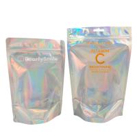 China Customized Holographic Color Bags Foil Pouch Bag with Smell Proof  and Resealable Function for sale