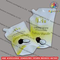 China PE/PET side spout pouch packaging with bottom gusset,liquid bag for sale