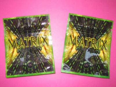 China 100 micron Custom PET / VMPET / PE Herbal Incense Packaging Bags for sale
