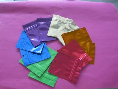 China Plain k Mylar Food Snack Bag Packaging with Tear Notch for sale