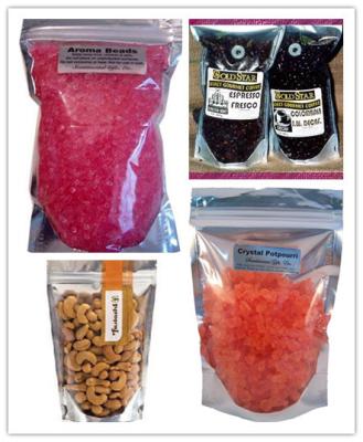 China Clear Front and Foil Back Stand up Bags with PET / AL / NY / PE for sale