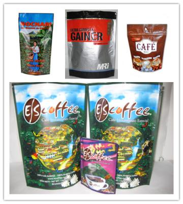 China PET / AL / NY / PE Stand up Bottom Gusset Bags for Coffee Bean for sale