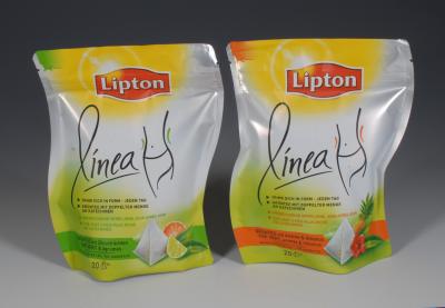 China Aluminum Foil Plastic Pouches With Zipper For Tea Packaging for sale