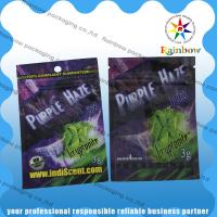 China Customized Logo Herbal Incense Zip Plastic Bags , Spice Herbal Incense Bag for sale