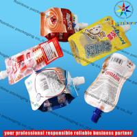 China juice spout pouch packaging with bottom gusset for sale