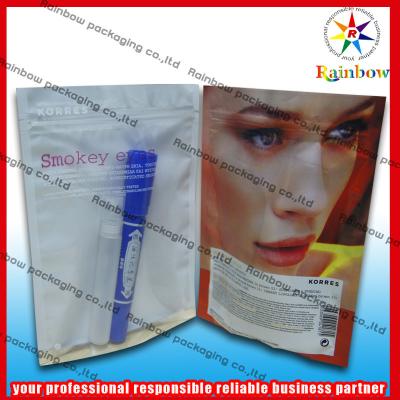 China Aluminum Foil Cosmetic Packaging Bag Bpa Free With Zip Lock for sale