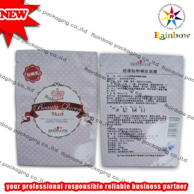 China Mylar Heat Sealed Comestic Packaging Bag With Tear Notch for sale