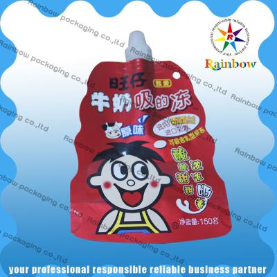 China Plastic Stand Up Spout Pouch Packaging Biodegradable For Milk for sale