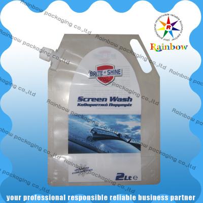China Clear Pet Spout Pouch Packaging With Hang Hole For Soft Drinks for sale